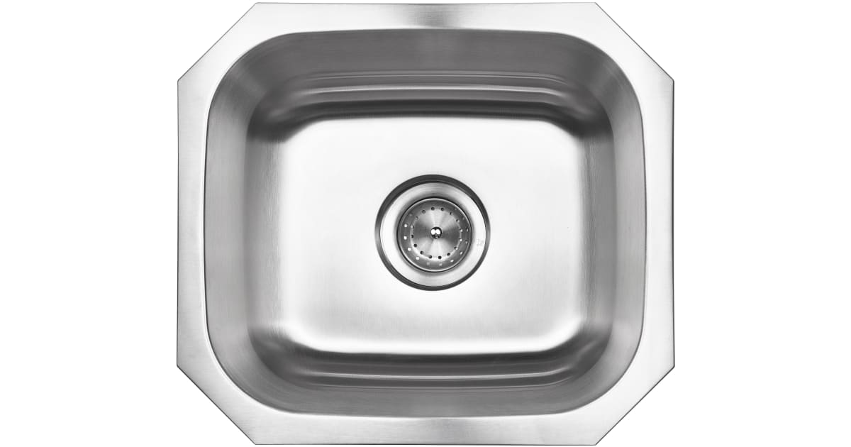 MSI SIN-18-SINBWL-1618 18" Undermount Single Basin Stainless Steel ...