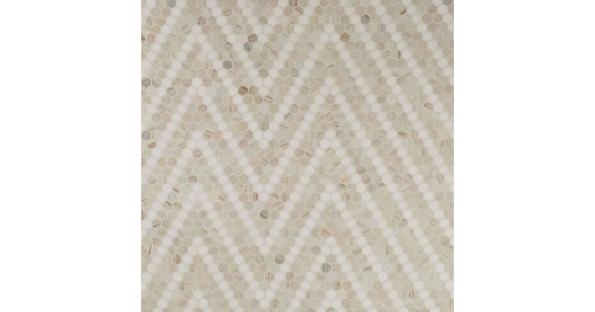 MSI SMOT-ANGORA-SAZP Angora Sazi 11" x 14" Polished Marble Mosaic Floor ...