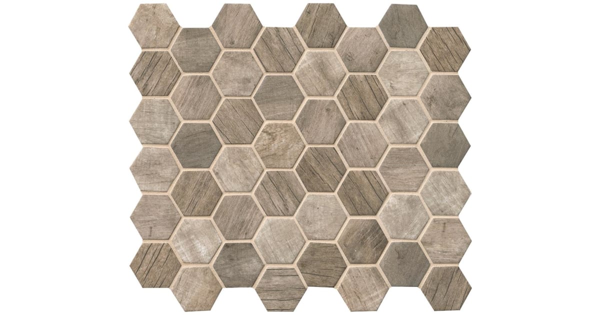 MSI SMOT-GLS-DRIFT6MM 2" x 2" Hexagon Mosaic Tile - Matte Glass Visual ...