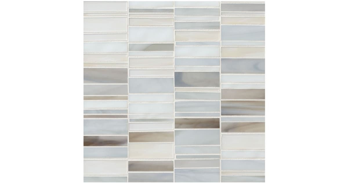 MSI SMOT-GLSB-CISTGRE3MM Palisades - Random Linear Wall Mosaic Tile ...