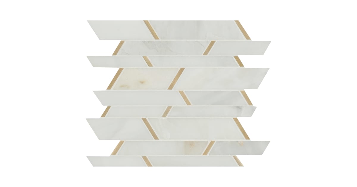 MSI SMOT-SMTL-METGOL8MM Luxor - 12" x 12" Square Linear Wall Mosaic ...