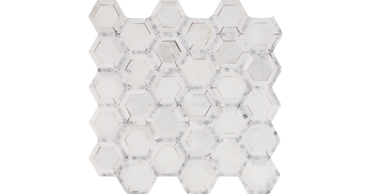 MSI SMOT-TELAIO-2HEX 2" x 2" Hexagon Mosaic Tile - Honed Marble Visual ...