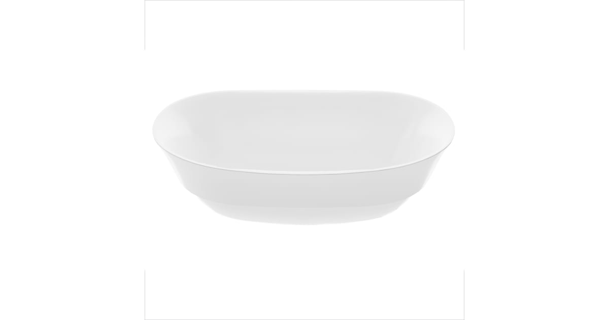 MTI Baths 607-GL-WH Acquabella 22" Oval Stone Composite Semi-Recessed ...