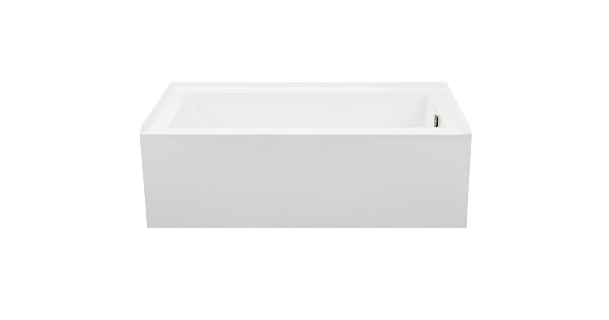 MTI Baths AE153-WH-RH Cameron 3 Designer 66" Alcove Acrylic Air Massage ...