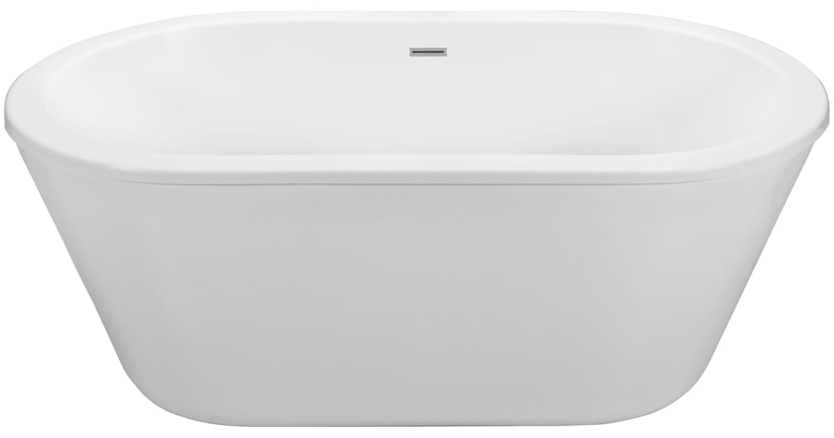 MTI Baths AE274DM-WH New Yorker 66" Free Standing DoloMatte Air Massage ...