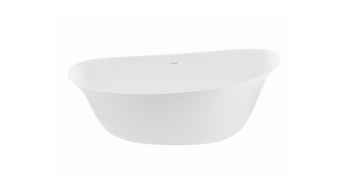 MTI Baths AST277GL-WH Boutique Lucia 71" Free Standing Solid Surface ...