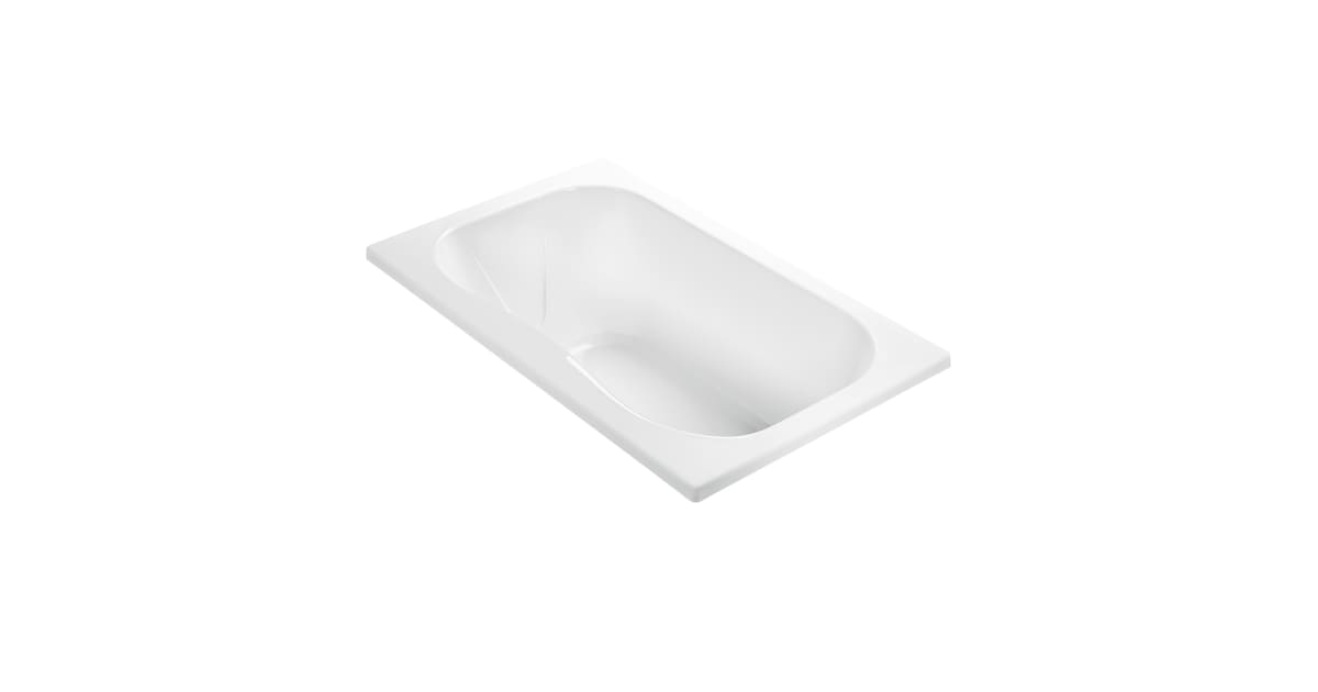 MTI Baths AST29-WH Georgian 4 60" Drop-In Acrylic Air Bath Tub with ...
