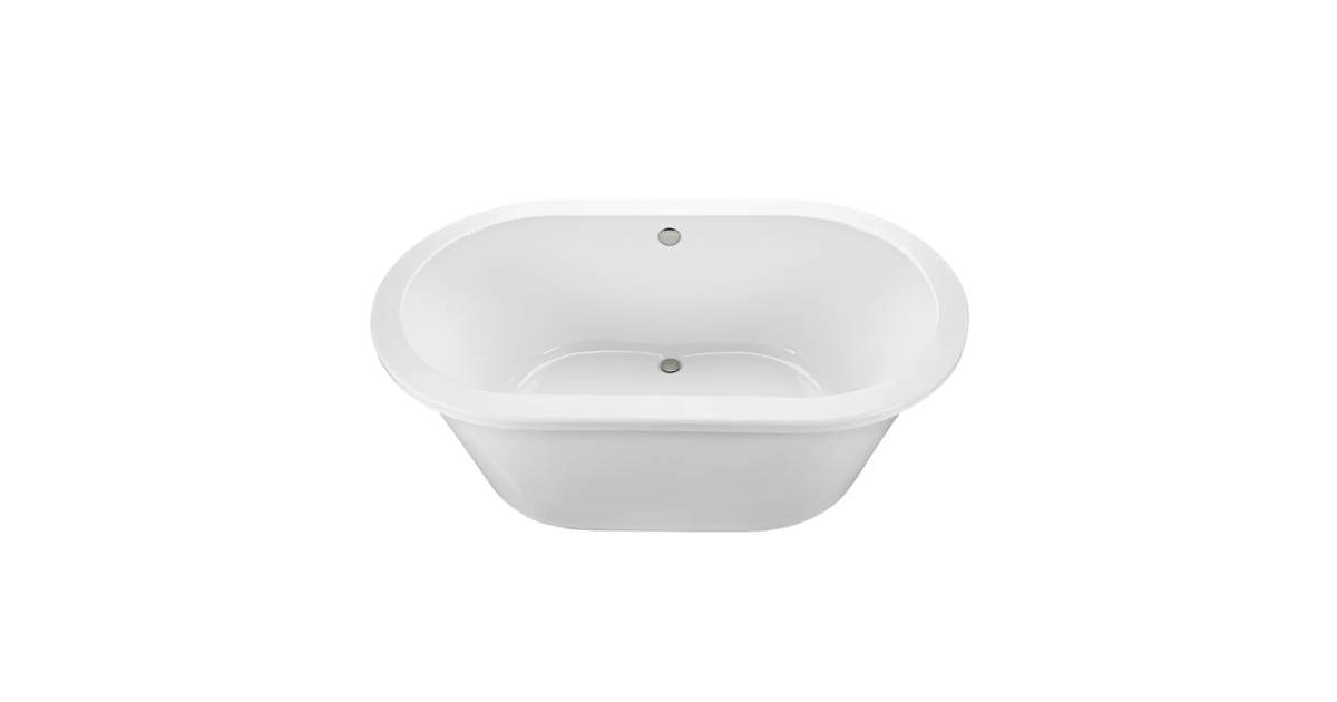 MTI Baths AST67-WH New Yorker 3 72" Freestanding Acrylic Air Bath Tub ...