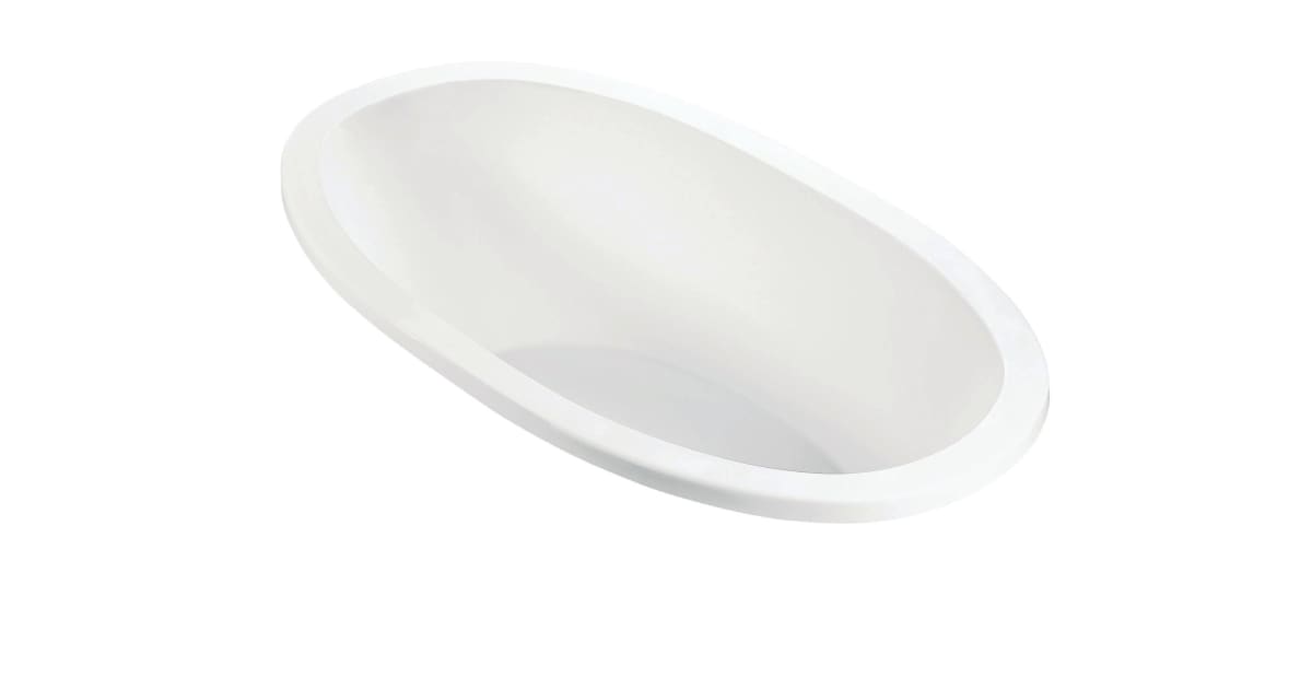 MTI Baths ASTM123DM-WH-DI Adena 3 66" Drop In DoloMatte Microbubbles Air Tub with Left or Right ...