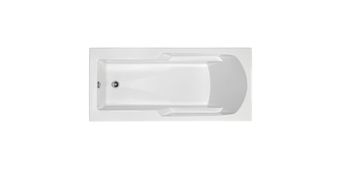 MTI Baths MBARR6630E-WH Basics 66" Drop In Acrylic Air Tub with Rear ...