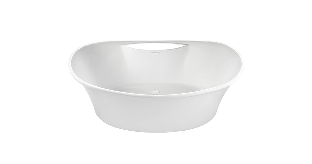 MTI Baths MBSLX6636-WH Basics 67" Free Standing Acrylic Soaking Tub ...