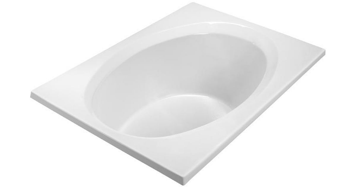 MTI Baths MBSRO6042E-WH Drop In Acrylic Soaking Tub with Drain ...