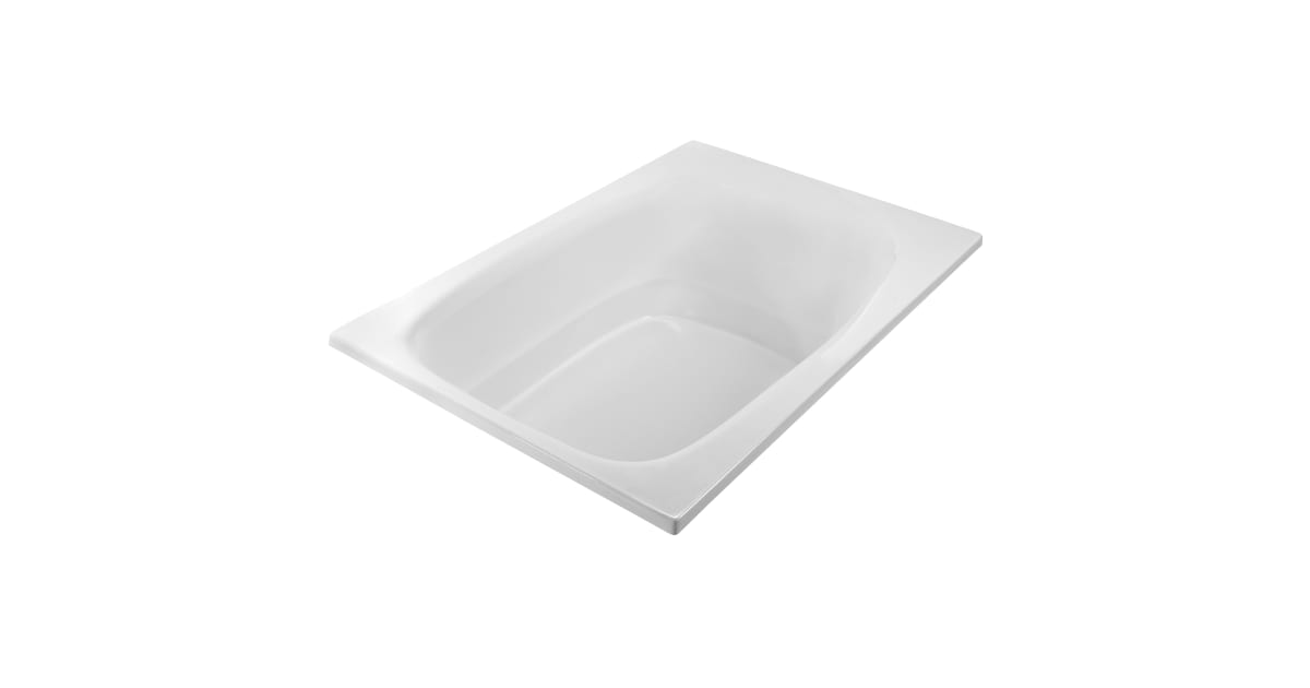 MTI Baths MBSRX7248E-WH Basics 71" Drop In Acrylic Soaking Tub with ...