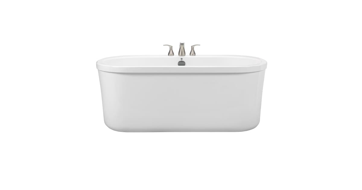 MTI Baths MBSXFSX5832C-WH Basics 58" Free Standing Acrylic Soaking Tub ...