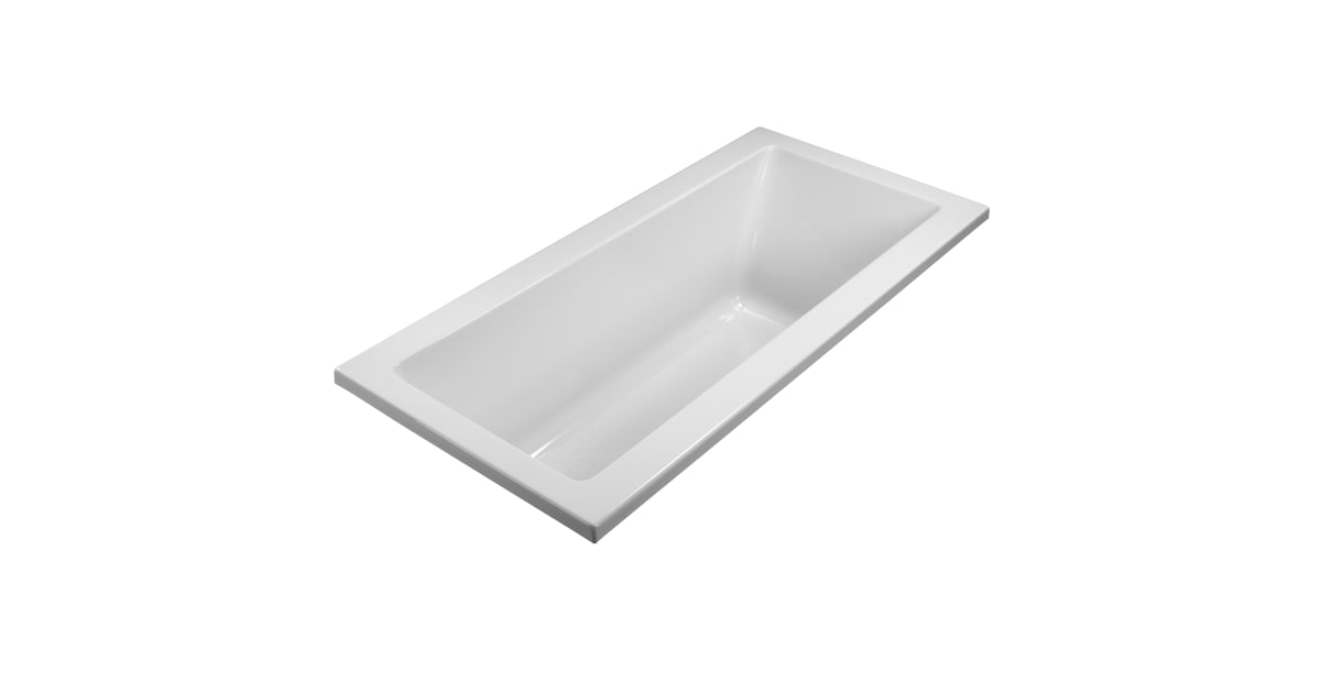 MTI Baths MBWCR6636-WH-UM Basics 66" Undermount Acrylic Whirlpool Tub ...