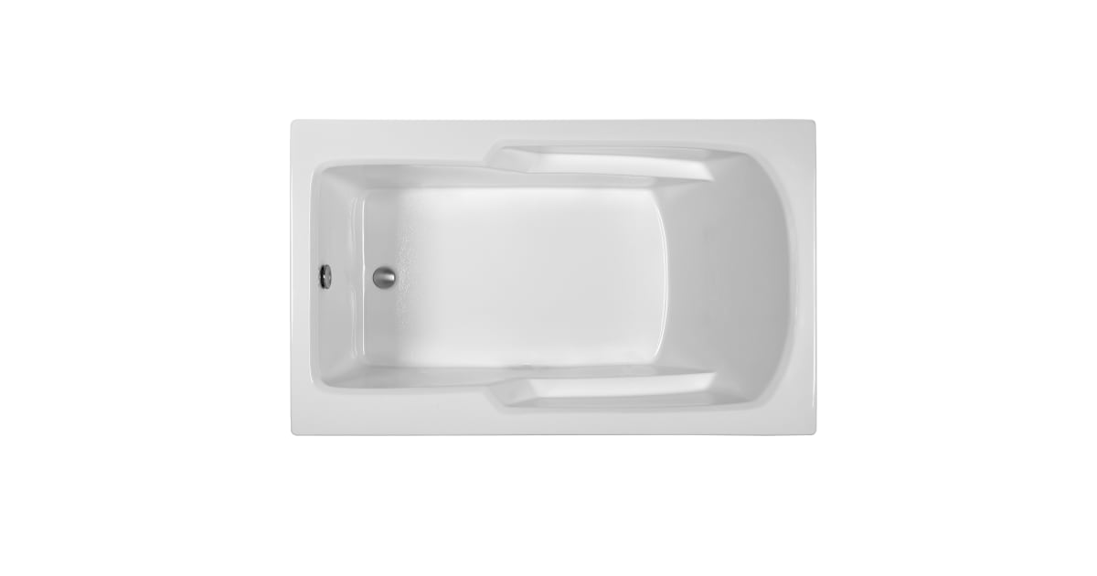 MTI Baths MBWRR6036E20-WH Basics 60" Drop In Acrylic Whirlpool Tub with ...