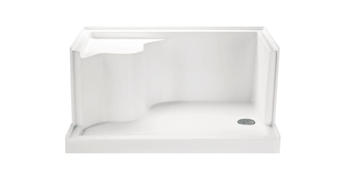 MTI Baths MTSB-4832SEATED 48" x 31-1/2" Shower Base with Single ...