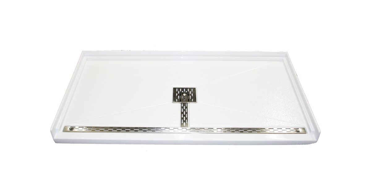 MTI Baths MTSB-6036BF 59-1/2" x 36" Shower Base with Single Threshold ...