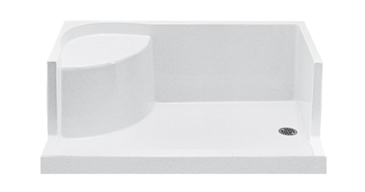 MTI Baths MTSB-6036Seated - RH Designer 59-3/4" x 35-1/2" Rectangular ...
