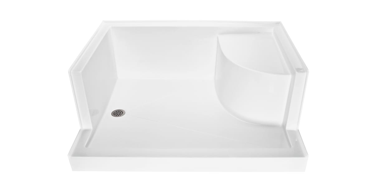 MTI Baths MTSB-6042Seated - LH Designer 59-3/4" x 41-3/4" Rectangular ...