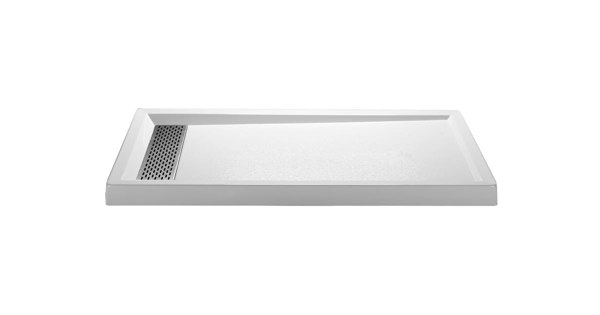 MTI Baths MTSB-7236MTHLD 71-3/4" x 36" Shower Base with Single ...