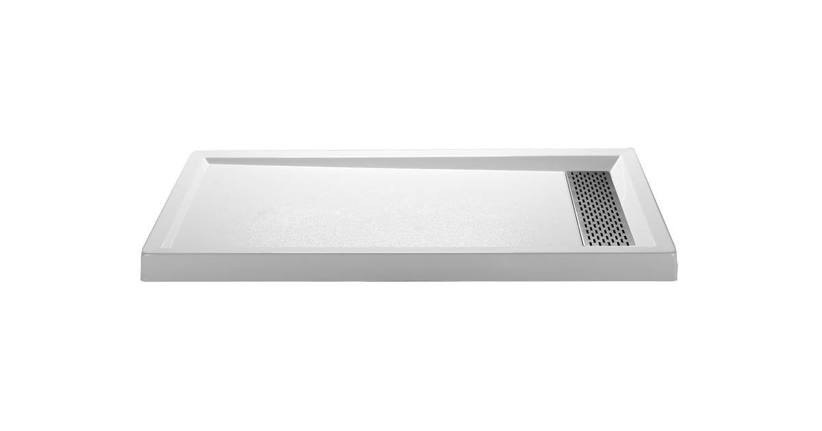 MTI Baths MTSB-7236MTHRD 71-3/4" x 36" Shower Base with Single ...