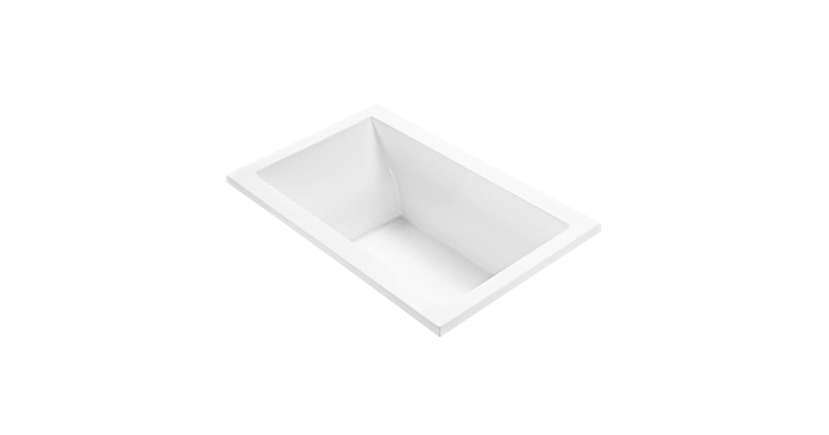 MTI Baths S101-WH-DI Andrea 11 60" Drop In Acrylic Soaking Tub with ...