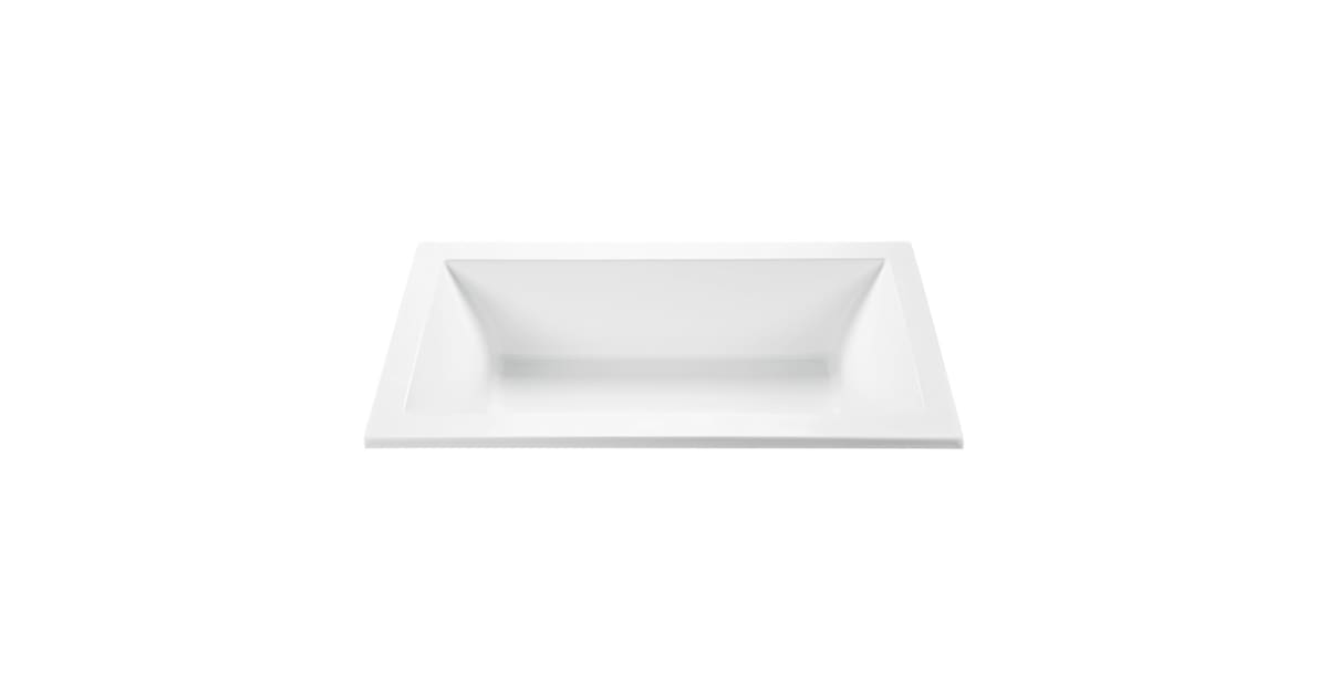 MTI Baths S106-WH-DI Andrea 16 Designer 72" Drop In Acrylic Soaking Tub ...