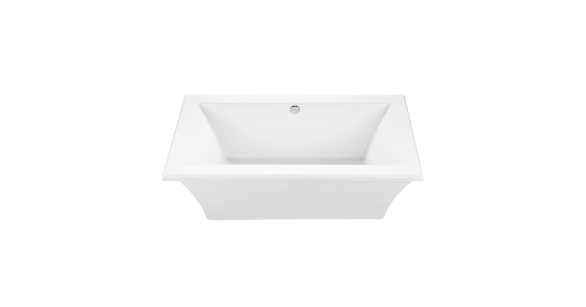MTI Baths S136A-WH Madelyn 3 66" Freestanding Acrylic Soaking Tub with ...
