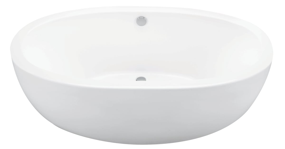 MTI Baths S147DM-WH Olivia 1 66" Free Standing DoloMatte Soaking Tub ...