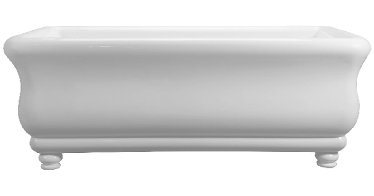 MTI Baths S178C-WH Parisian 72" Free Standing Acrylic Soaking Tub with ...