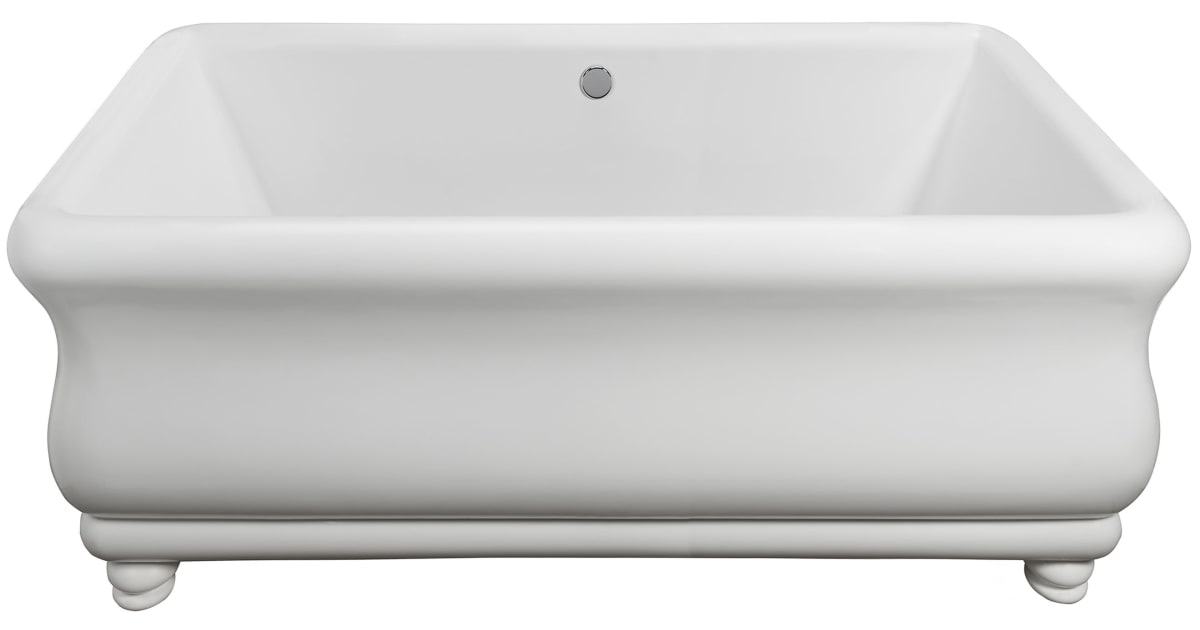 MTI Baths S178CDM-WH Parisian 72" Free Standing DoloMatte Soaking Tub ...