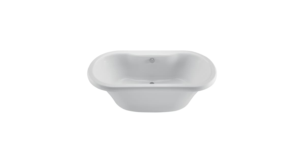 MTI Baths S182A-WH Melinda 6 72" Freestanding Acrylic Soaking Tub with ...