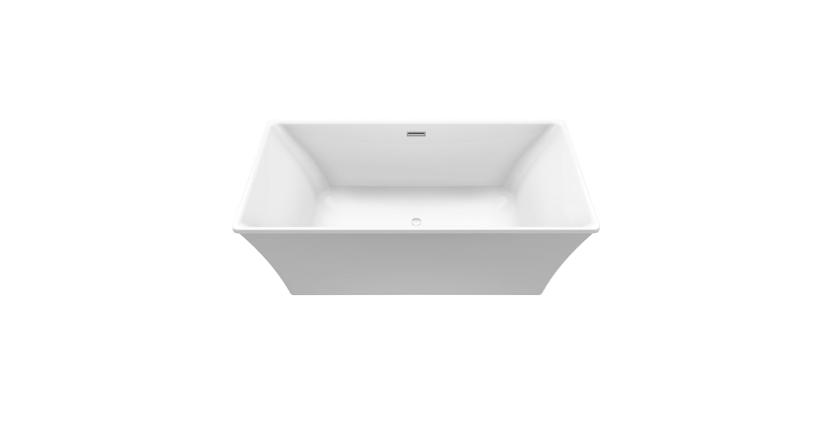 MTI Baths S232-WH Westbrook 66" Freestanding Acrylic Soaking Tub with ...