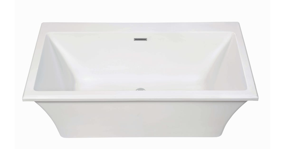 MTI Baths S238DM-WH Madelyn 5 66" Free Standing DoloMatte Soaking Tub ...