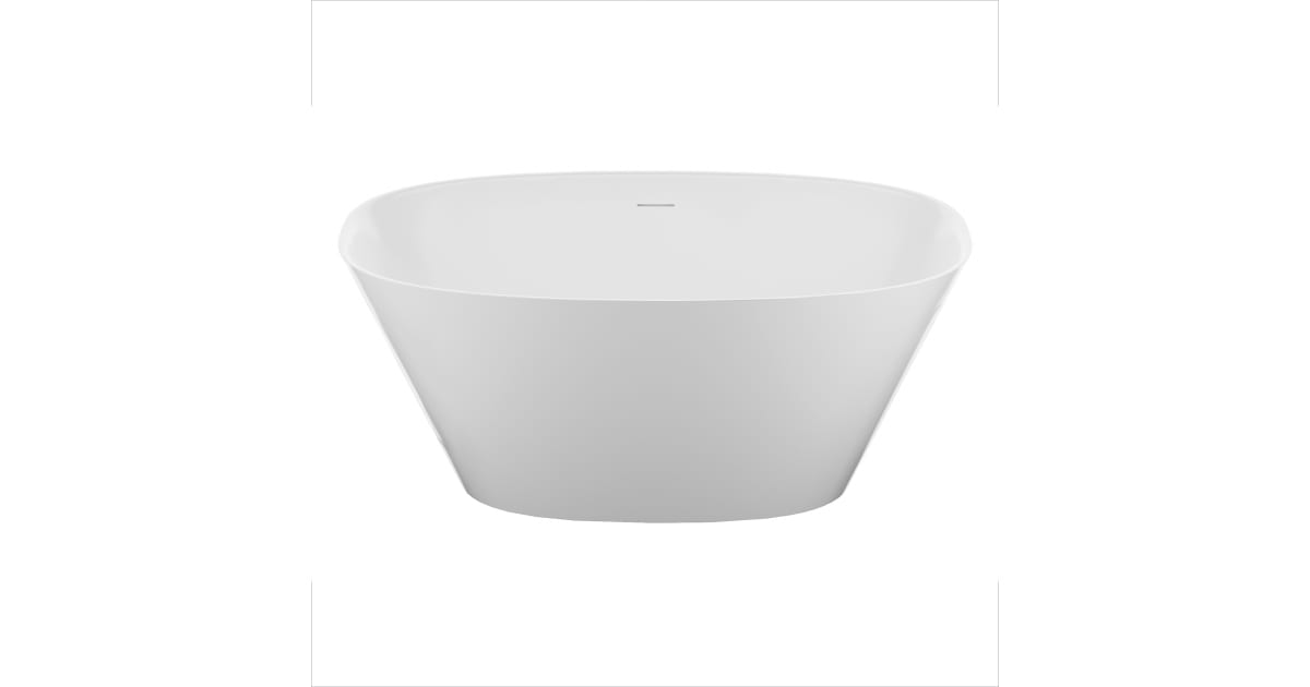 MTI Baths S407M-MT-WH Acquabella 57" Free Standing Stone Composite ...