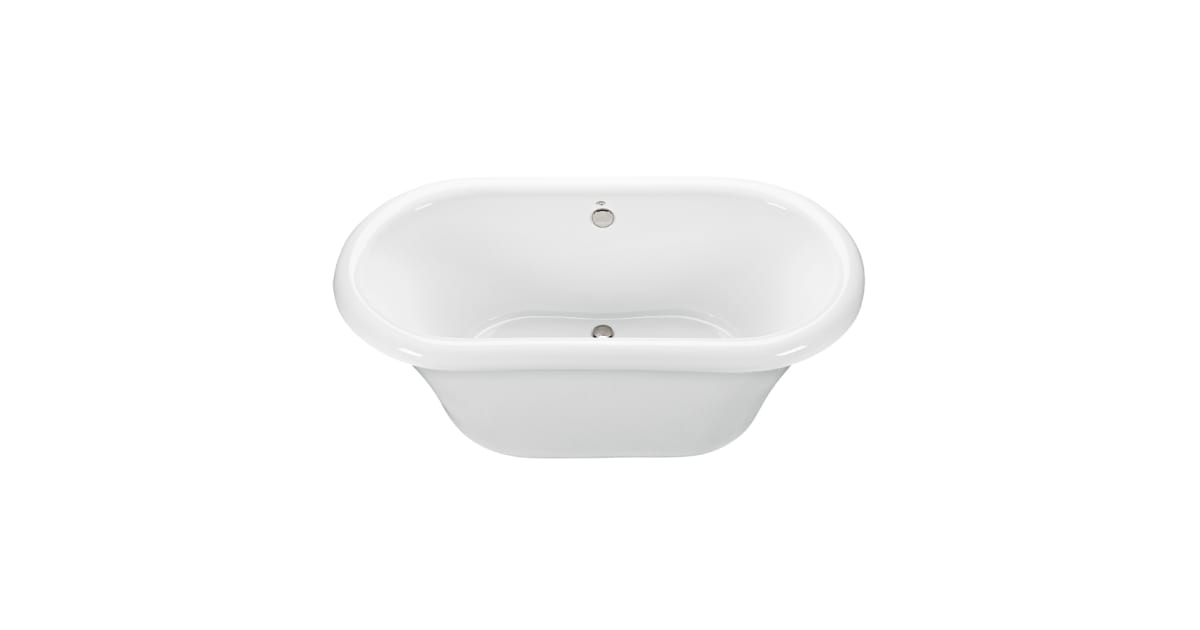 MTI Baths S88A-WH Melinda 4 66" Freestanding Acrylic Soaking Tub with ...