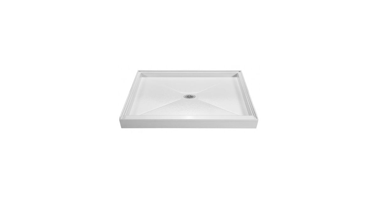 MTI Baths SB6048-WH Designer 60" x 48" Rectangular Shower Base with ...