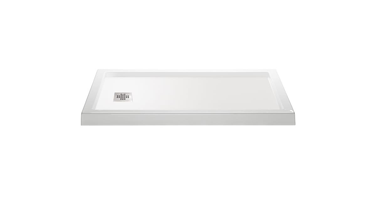 MTI Baths SBDM4832MTWHRH Designer 48" x 32" Rectangular Shower Base ...