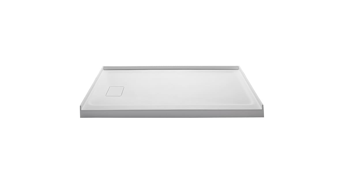 MTI Baths SBDM6036IFM-LH-WH Designer 60" x 36" Rectangular Shower Base ...