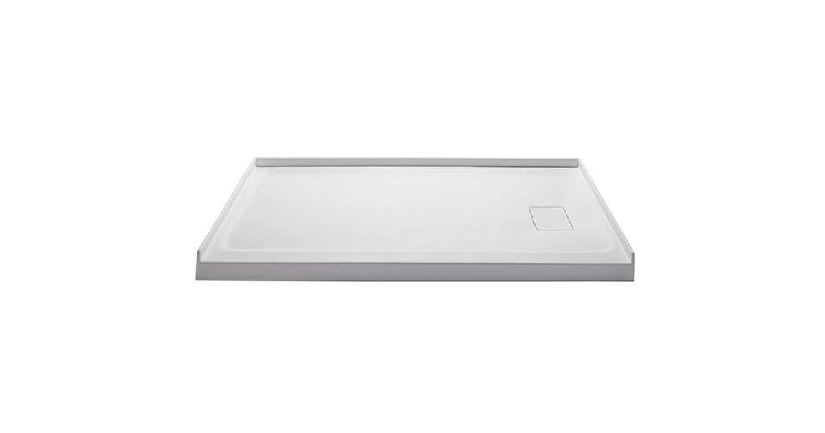 MTI Baths SBDM6036IFM-RH-WH Designer 60" x 36" Rectangular Shower Base ...