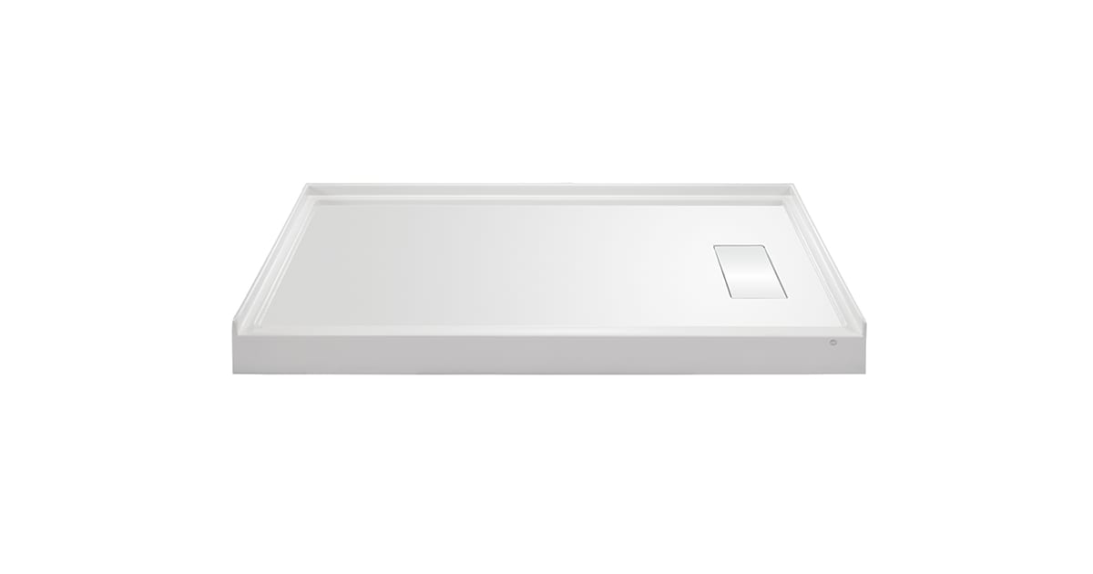 MTI Baths SBDM6036SOHD-RH-WH Designer 60" x 36" Rectangular Shower Base ...