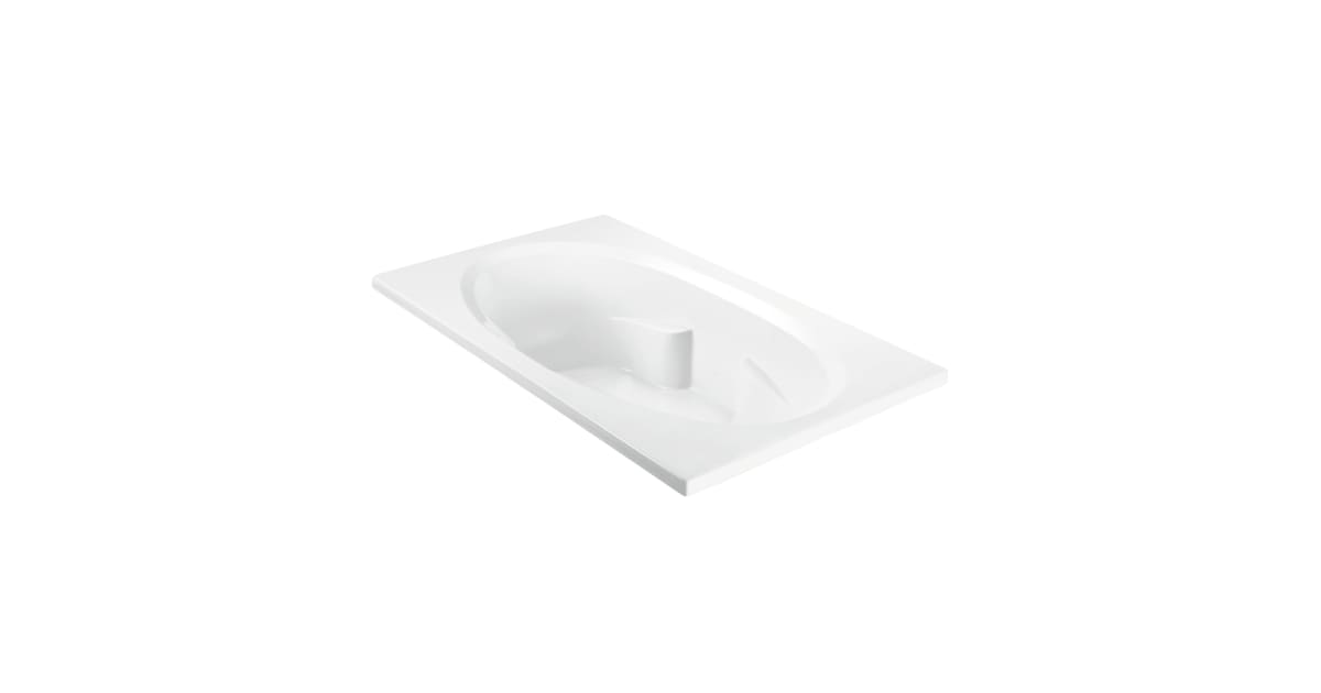 MTI Baths SM1-WH Seville 1 71" Drop-In Acrylic Stream Bath Tub with ...