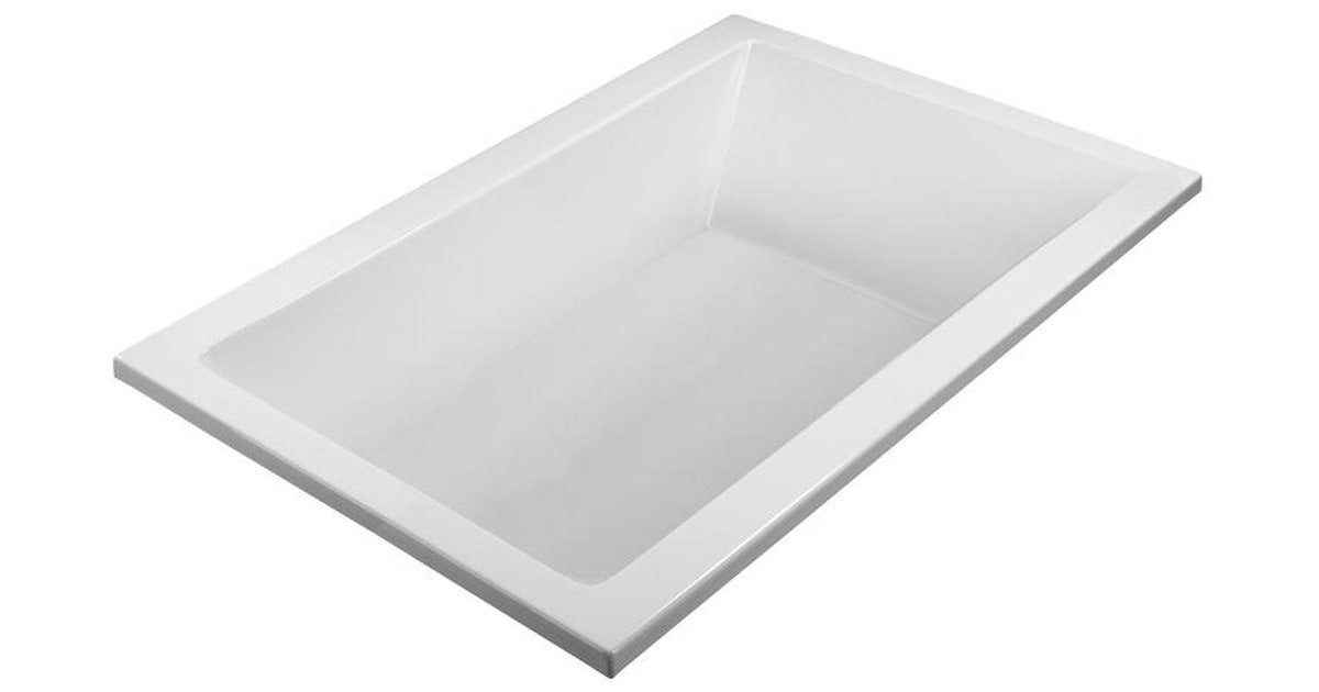 MTI Baths MBSCR7242-WH-UM Undermount Acrylic Soaking Tub with Drain ...