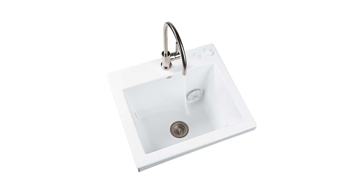 MTI Baths MTLS-120J–WH-WUM White Standard Undermounted Laundry Sink ...