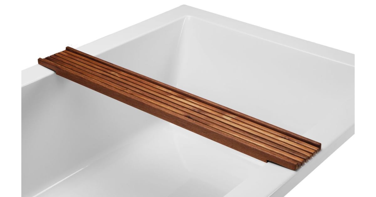 MTI Baths TK-TRAY1 Slatted Teak Tub Tray for use with Tubs up to 48 ...