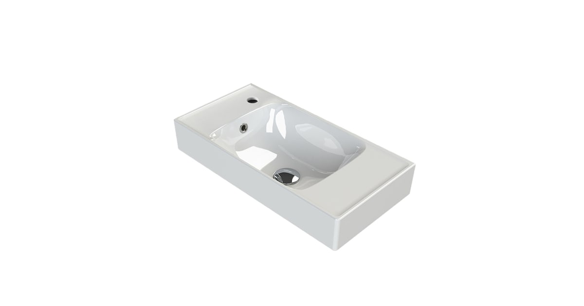 Nameeks Cerastyle 044500-U-One Hole Sharp 23-5/8" Rectangular Ceramic ...