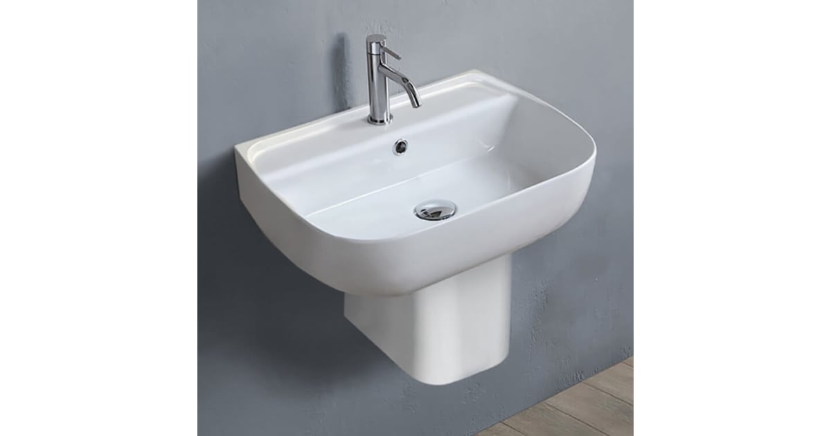 Nameeks CeraStyle 078500U-S-PED-One Hole Aqua 21-11/16" Rectangular ...