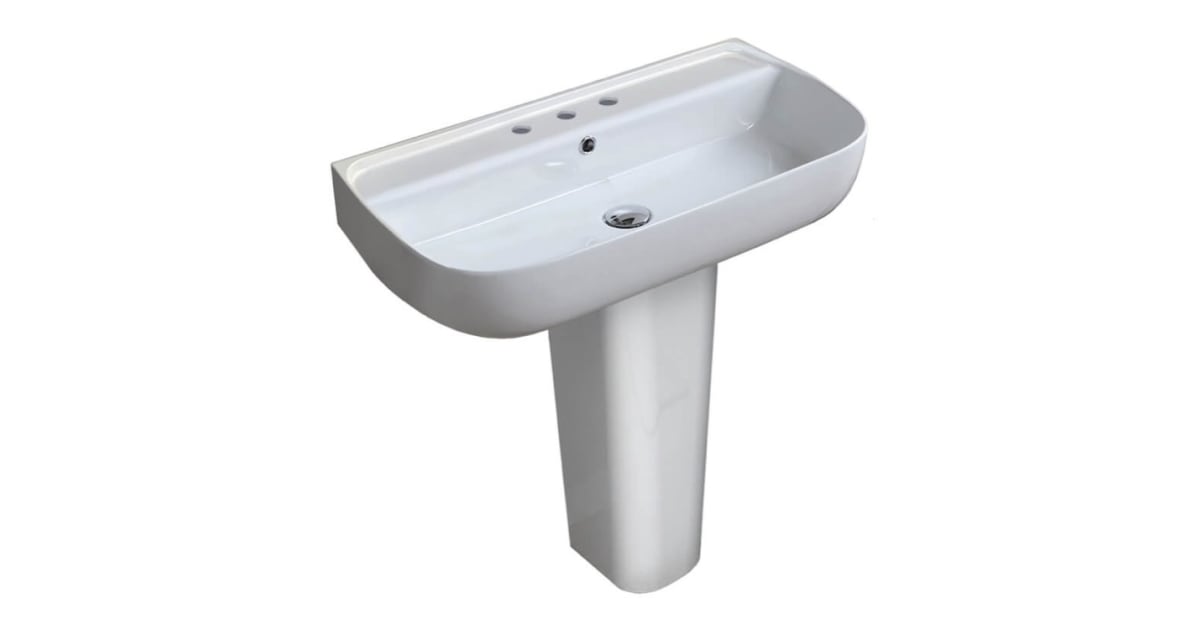 Nameeks CeraStyle 078700U-PED-Three Hole Aqua 29-5/8" Rectangular ...