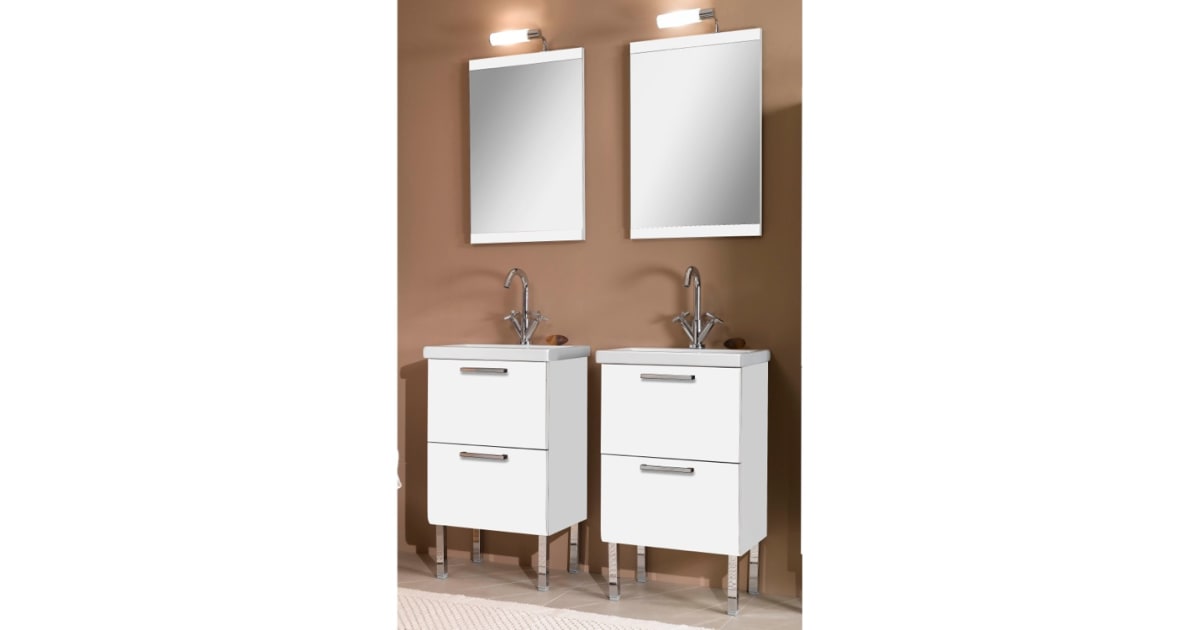 Nameeks Iotti L11-Glossy White Iotti 18-3/4" Freestanding or Wall ...